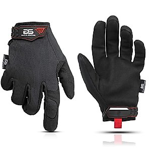 Glove Station Tactical Gloves for Men, Essential Series Covert Black, 2XL (1 Pack) - Dexterity Work Gloves, Mechanic Tactical Work Gloves, Heavy-Duty Protection for Utility & Outdoor Tasks