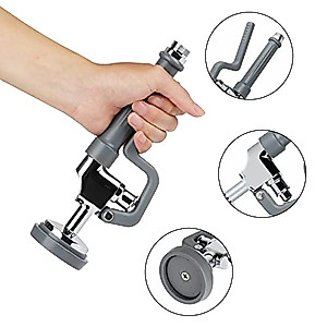 TCEUMIK Pre Rinse Spray Valve Commercial Sink Faucet Sprayer Head Dish Sprayer Nozzle with Handle Grip Assembly Replacement Kit of Restaurant Industrial Faucets 1.42 GPM High-Pressure Chrome Finished