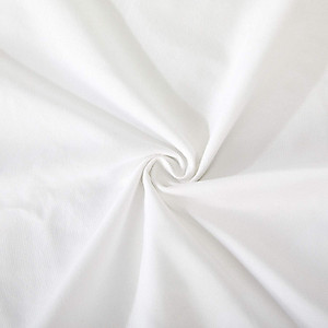 VEEYOO Twin Duvet Cover - Washed Microfiber Comforter Cover with Zipper Closure, Ultra Soft Hypoallergenic 3 Piece White Duvet Cover Sets (1 Duvet Cover, 1 Pillow Sham)