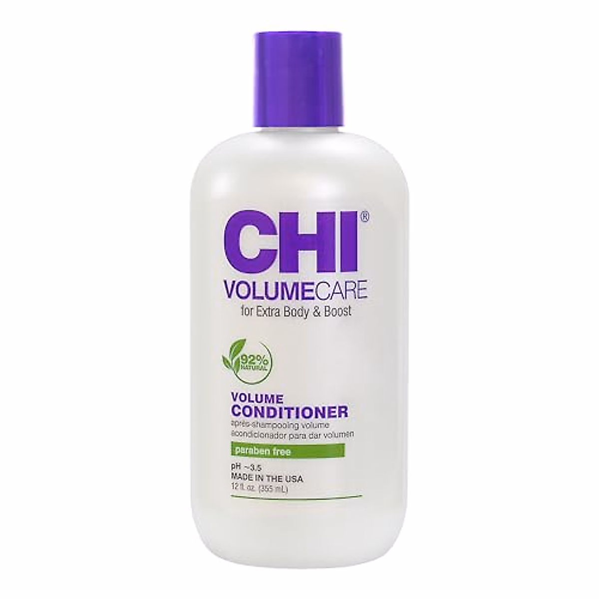 CHI VolumeCare Volumizing Conditioner, Increases Volume on Thin, Fine, or Flat Hair, Moisturizing Formula, Sulfate, Paraben, & Cruelty-Free, 12 Oz