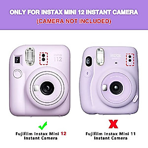 wogozan Silicone Case for Fujifilm Instax Mini 12 Instant Camera Protective Camera Case with Adjustable Shoulder Strap - Light Gradient