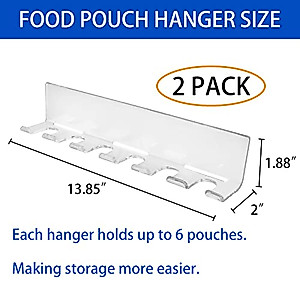 Samvitral Food Pouch Hanger for Fridge, Refrigerator Organizer Storage Yogurt,Baby Food Storage Organizer,Cabinets Refrigerators or Pantries, 2 Pack