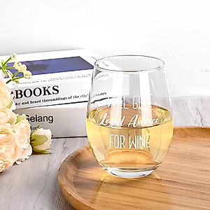 Modwnfy Lawyer Gifts for Women, Will Give Legal Advice for Wine Stemless Wine Glass, Gifts for Lawyers Law Student Attorney Paralegal Judge Law Graduate Prosecutor, 17 Oz Law School Graduation Gifts
