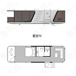 Smart Home EcoHaven: Bamboo Charcoal Fiberboard Wall, Waterproof Composite Wood Floor - Weatherproof Living: Perfect for Every Climate and Fully Automatic Living (11.5m x 3.3m x 3.3m)