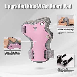 Kids Bike Helmet, with Sports Protective Gear Set Knee Elbow Pads Wrist Pads for Toddler Age 3-14 Boys Girls, Bike Skateboard Skating Scooter Rollerblading Helmet Set