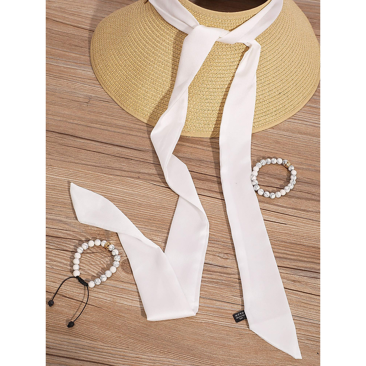 3 Pcs Scarf Skinny for Women Satin Scarf Belts Sash Necktie Neck Scarf Choker Solid Color Narrow Scarf (Black, White, Grey)