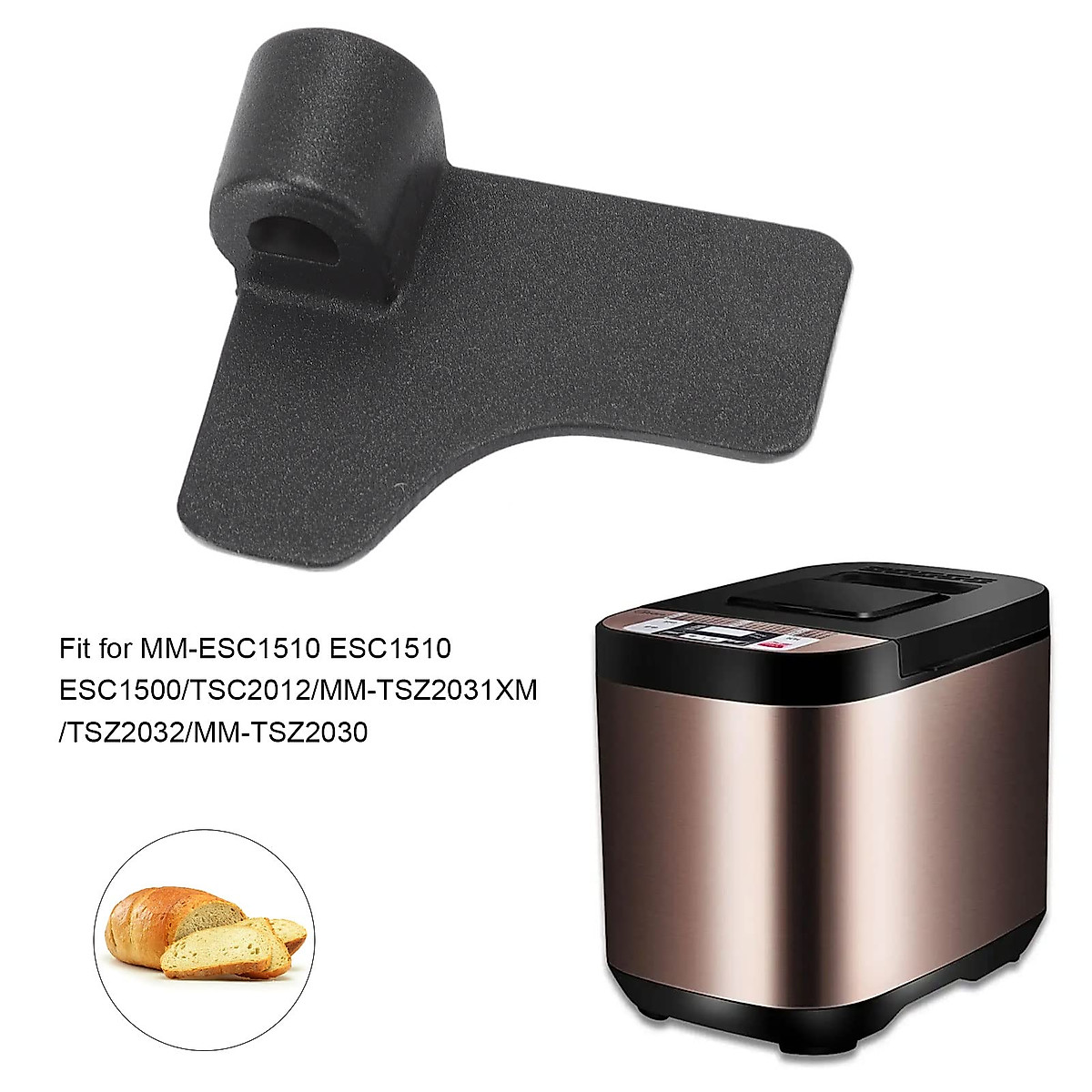 Bread Maker Paddle, Stainless Steel Bread Machine Paddle Non Stick Breadmaker Mixing Blade Stirring Paddle Replacement Part for Home Kitchen Breadmaker Machine(No. 3)