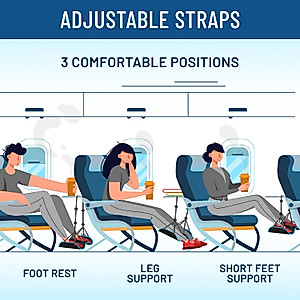 Everlasting Comfort Office Foot Rest for Under Desk - Ergonomic Cooling Gel Memory Foam Foot Stool Pillow for Work, Gaming, Computer, Office Cubicle and Home - Footrest Leg Cushion Accessories (Black)