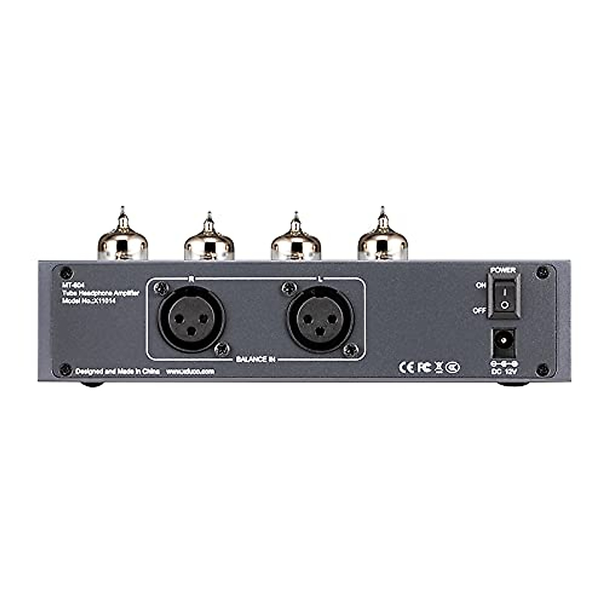 Linsoul Xduoo MT-604 Tube + Transistor Hybrid Headphone Amplifier Pre-Amplifier with Four 6J1 Balanced Tubes, Independent L&R Volume Control