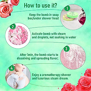 Shower Steamers Aromatherapy Gift Set, Coldairsoap Shower Bombs with Natural Essential Oils, Vaporizing Steam Home SPA Experience, 8 Smells for Self Care and Shower Steamer Halloween Christmas Gifts