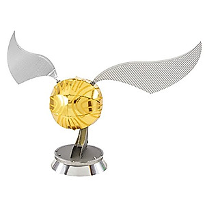 Fascinations Metal Earth 3D Metal Model Kits - Harry Potter Set of 5 - The Burrow - Hogwarts Express Train - Hagrid's Hut - Golden Snitch - Gringotts Dragon