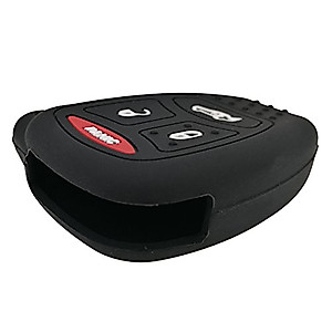 Coolbestda Key Fob Cover Keyless Remote Case Protector Accessories for Chrysler 200 300 PT Cruiser Dodge Charger Magnum Durango Jeep Grand Cherokee Commander Liberty OHT692427AA