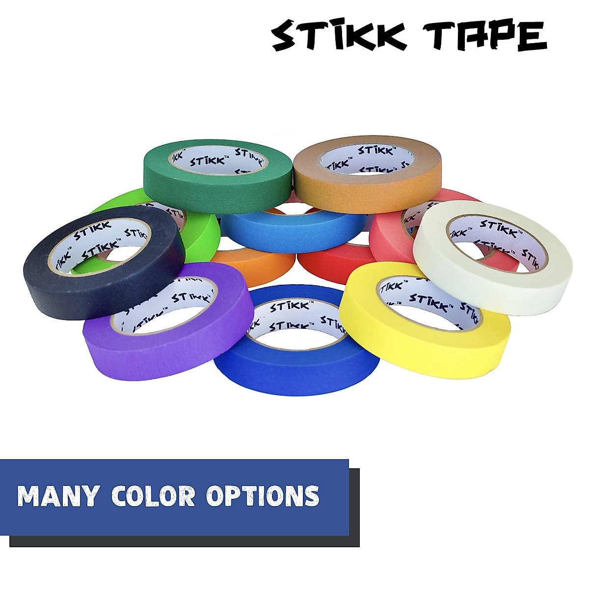 3pk 1" x 60yd STIKK Blue Painters Tape 14 Day Clean Release Trim Edge Finishing Tape (.94 in 24MM) (3 Pack)