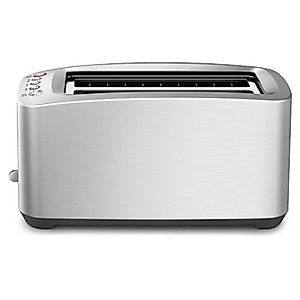 Breville BTA830XL Die-Cast Smart Toaster 4-Slice Long Slot Toaster, Brushed Stainless Steel