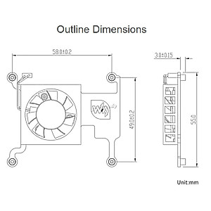Cooling Fan for Raspberry Pi 4B/3B+/3B Low-Profile CPU with Aluminum Alloy Bracket and GPIO Fan Adapter @XYGStudy (PI-FAN-3007-B)