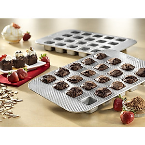 USA Pan Bakeware Aluminized Steel Brownie Bite Pan, 20 Well