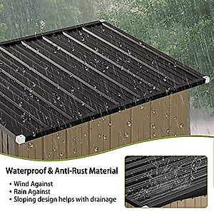 Flamaker Storage Shed Outdoor Metal Garden Shed with Lockable Door Utility Tool Shed Storage House for Backyard, Patio and Lawn (6 x 8 FT)