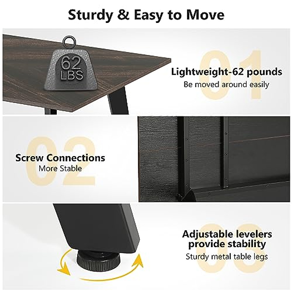 Tribesigns 6FT Conference Table, 70.2”W X 30.9”D Rectangular Meeting Room Table Seminar Table, Large Computer Desk for Home Office (Brown)