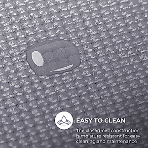 Sunshine Yoga Voyage Yoga Mat Roll, 24in x 50ft Exercise Mat, 5mm Thick Non-Slip Gym Mat for Home Workout and Fitness, Anti-Tear, Cut up to 8 Regular Yoga Mats, Gray