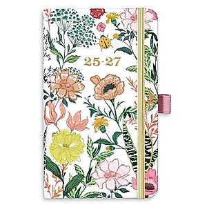 2025-2027 Pocket Planner/Calendar - 3 Year Monthly Planner 2025-2027, Jan 2025 - Dec 2027, 3.8" x 6.3", Small/Purse Planner 36 Months with Pen Holder, Inner Pocket, Elastic Closure and 61 Notes Pages