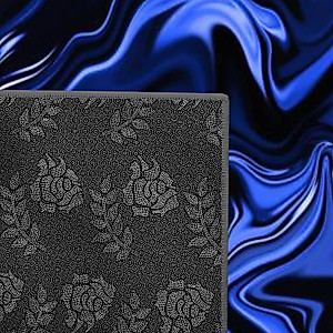 D1KV9Z46FE Modern 3D Home Area Rugs Marble Blue Black Neon Abstract Wave Sea Night Marbled Texture Carpets Non-Slip Extra Size Yoga Mat Runner Rug for Living Room Bedroom Girls Playroom Decor, 6x9 ft