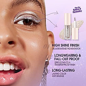 LANGMANNI 10Pcs Liquid Glitter Eyeshadow Korean Makeup Set, Shimmer,Pigmented,Long Lasting,Quick Drying,Easy to Apply Crystals Glitter Eyeshadow (10pcs Set)