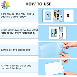MBC Mat Board Center, Set of 12 8x10 White Picture Mats for 5x7 Photos - Includes Pre-Cut White Picture Mats, Backing Boards and Clear Bags - 1/16" Thick, White Color