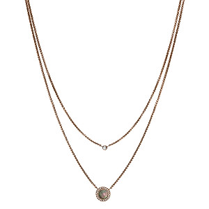 Fossil Women's Rose Gold-Tone Necklace, Color: Rose Gold (Model: JF02953791)