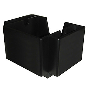 Wooden Classic Black 2 Pocket Napkin Bar Caddy Straw Holder