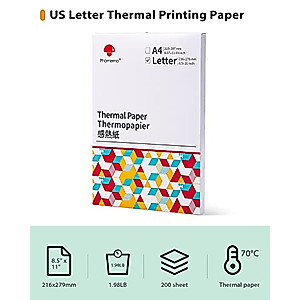 Itari Portable Printer Wireless for Travel, M08F-Letter Bluetooth Mobile Printer Support 8.5" X 11" US Letter, Inkless Thermal Compact Printer, Compatible with Android and iOS Phone & Laptop