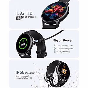 Parsonver Smart Watch for Men Women(Answer/Make Calls), HD Screen Fitness Tracker IP68 Waterproof 100+ Sports Modes Heart Rate Sleep Monitor, Pedometer, Smartwatch for Android Phones/iPhone Compatible