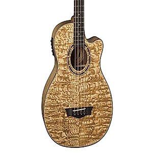 Dean EQA Exotica Quilt Ash Acoustic-Electric Guitar, Gloss Natural