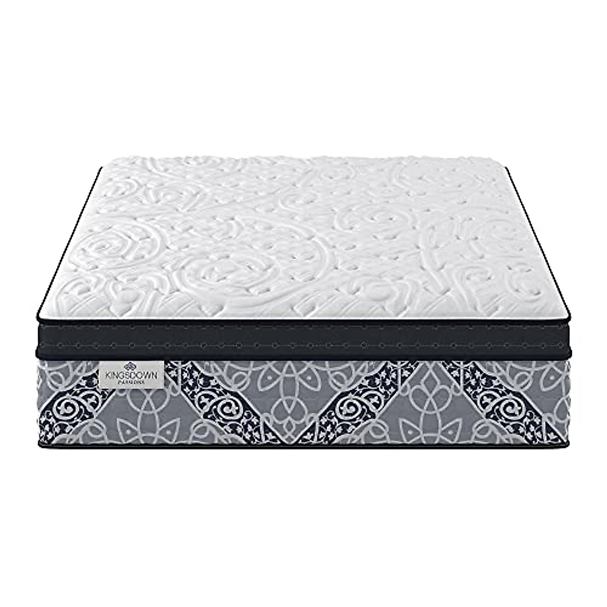 Kingsdown Passions Kelbrooke 16" Plush Euro Pillow Top Hybrid Mattress King, Cool Gel Memory Foam Layer Motion Isolation Quilted Top Premium Mattress