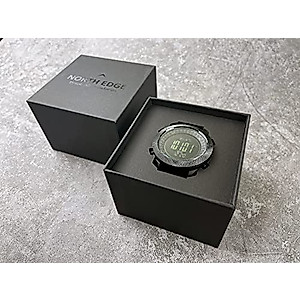 North Edge Apache Tactical Sports Watches for Men Outdoor Survival Military Compass Rock Solid Digital Watches with Durable Band, Steps Tracker Pedometer Calories (Black)