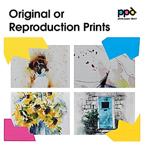 PPD Watercolor Printer Paper, Printable Fine Art Paper for Inkjet Printer, Textured Giclee Archival Acid Free Paper 8.5 x 11, Professional Grade, Heavyweight 240 gsm/64 lb (25 Sheets)