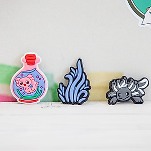 Cute Kawaii Shoe Charms 30~100 PCS Teens Girls Boys Kids Decoration Party Gifts Accessories Charms (21PCS Axolotl)