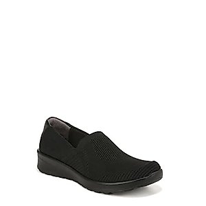 BZees Women's Getty Slip On Comfort Loafer Flat Black 10 W