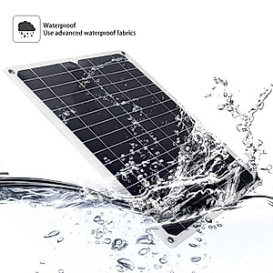 Dioche Portable Solar Panel, Solar Charge Controller, 25W DC 18V/5V Dual USB High Conversion Solar Power Bank Panel for Camping Travelling Car Boat Charger