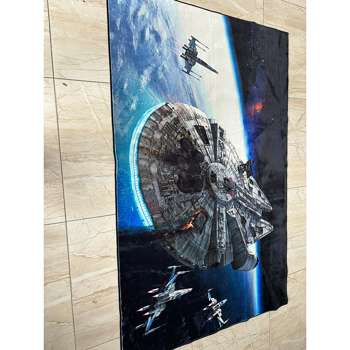 Millenium Falcon Rug, Starwars Rug, Boy Room Rug, Fantastic Rug, Home Decor Rug, Area Rug, Soft Rug cv465.1 (23”x31”)=60x80cm=1.9 ft x2.6 ft