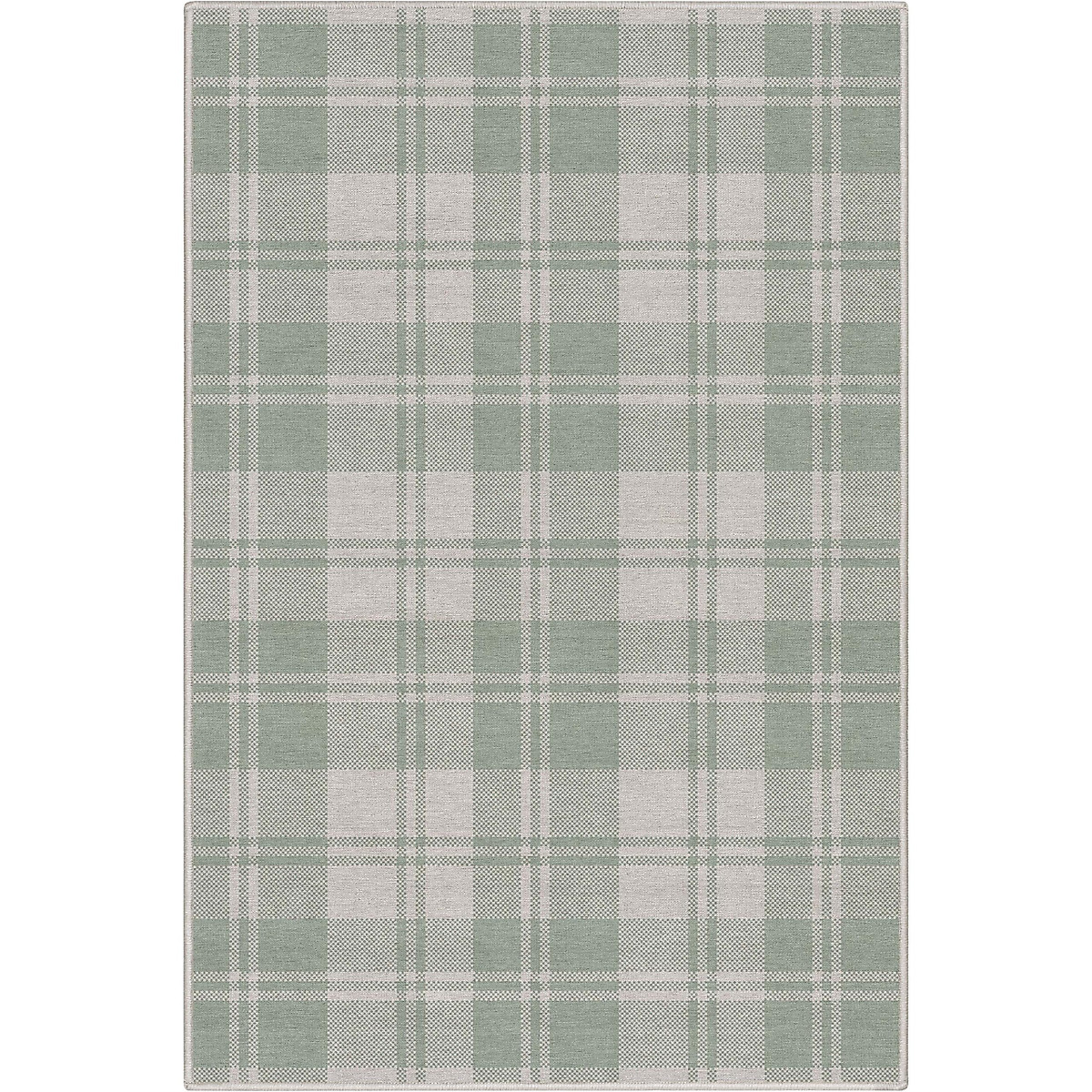 Well Woven Apollo Flatwoven Plaid Green 3'3" x 5' Area Rug