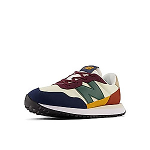 New Balance Kids 237 V1 Lace Up Sneaker, Natural Indigo/Nightwatch Green, 5 US Unisex Big