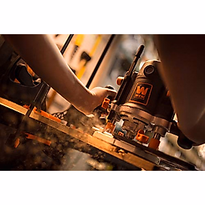 WEN RT6033 15-Amp Variable Speed Plunge Woodworking Router Kit with Carrying Case & Edge Guide