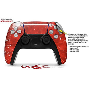 WraptorSkinz Skin Wrap compatible with Sony PS5 DualSense Controller Stardust Red (CONTROLLER NOT INCLUDED)