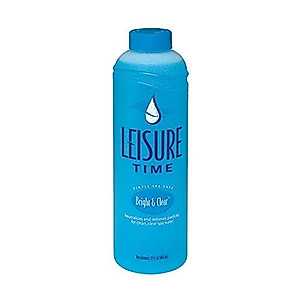 Leisure Time 45435 Brominating Granular for Spas and Hot Tubs, 1.75 lb., 1-Pack & Leisure Time A Bright and Clear Cleanser for Spas and Hot Tubs, 32 fl Oz (Packaging May Vary)