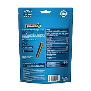 Get Naked Grain Free 1 Pouch 6.6 Oz Skin & Coat Dental Chew Sticks, Large