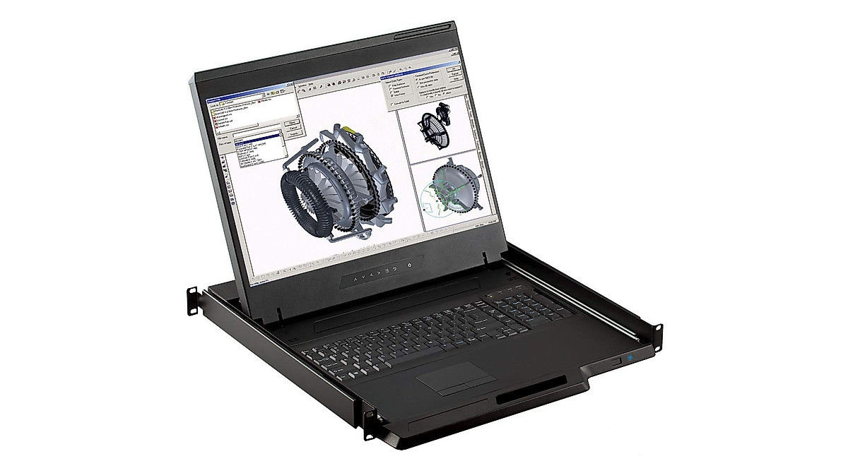 Crystal Image Rackmount Console - 1U Monitor with KVM