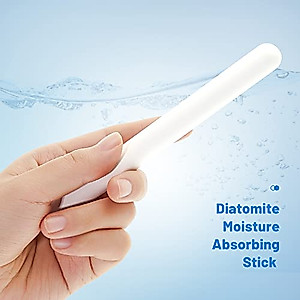 4 Pcs Drying Stick for Toys Drying Rod Stick Diatomite Stick Moisture Absorbing Stick Clean Water Absorption Rod Diatomaceous Earth Desiccant for Home Laundry, White (Basic Style, 5.7 x 0.5 Inch)