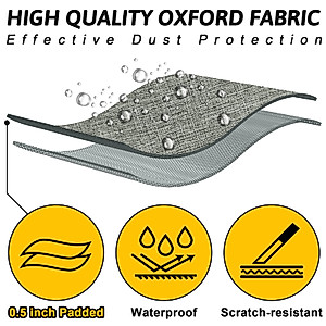 LETSROCK 40 41 Inch Acoustic Guitar Case, Guitar Case with 0.5 Inch Thick Padding&Neck Strap Fit Acoustic Classical Guitars Waterproof Guitar Gig Bag Gray