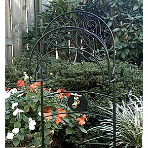 Liberty Garden 640 Carrington Decorative Metal Hose, Stand w/Bib, Black