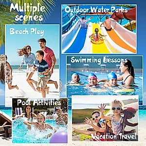 Babygoal Baby & Toddler Girl and Boy Swim Diapers, Reusable Adjustable Washable One Size Fits 6M-3T Gifts and Swimming Lessons 3 Pack 3ZSD10